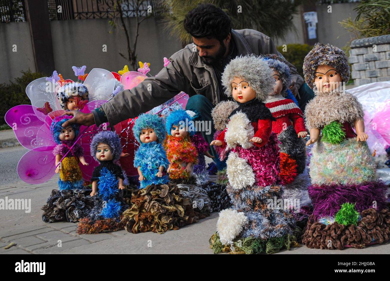 Rawalpindi, Pakistan An artisan is making a beautiful doll Stock Photo ...