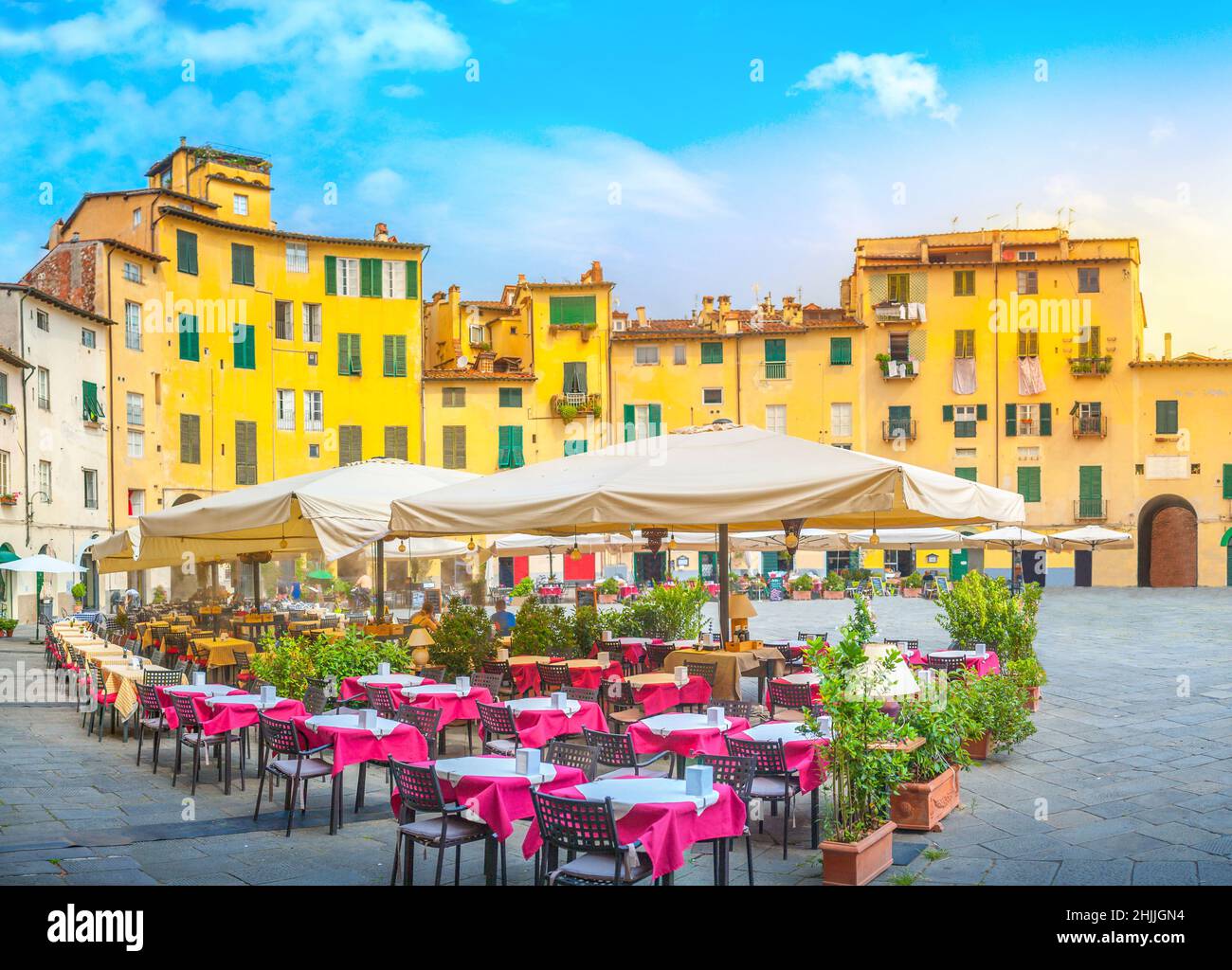 Cozy terrace on square hi-res stock photography and images - Alamy
