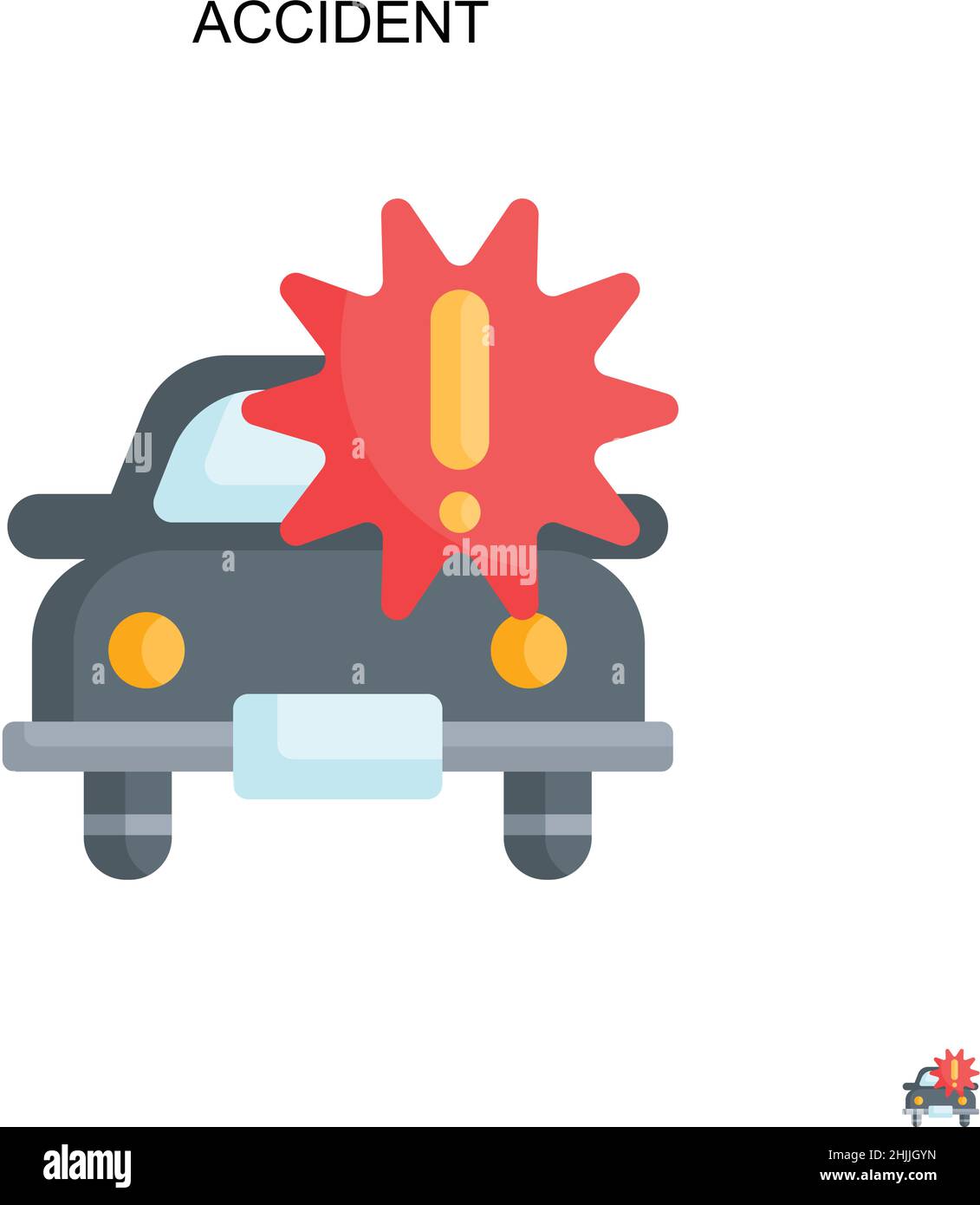 Accident of car icon hi-res stock photography and images - Alamy