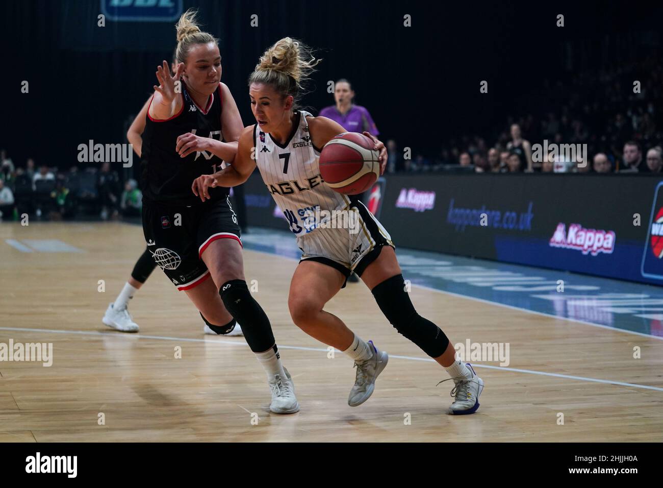 Newcastle Eagles' Jessica Eadsforth-Yates (right) in action during the ...