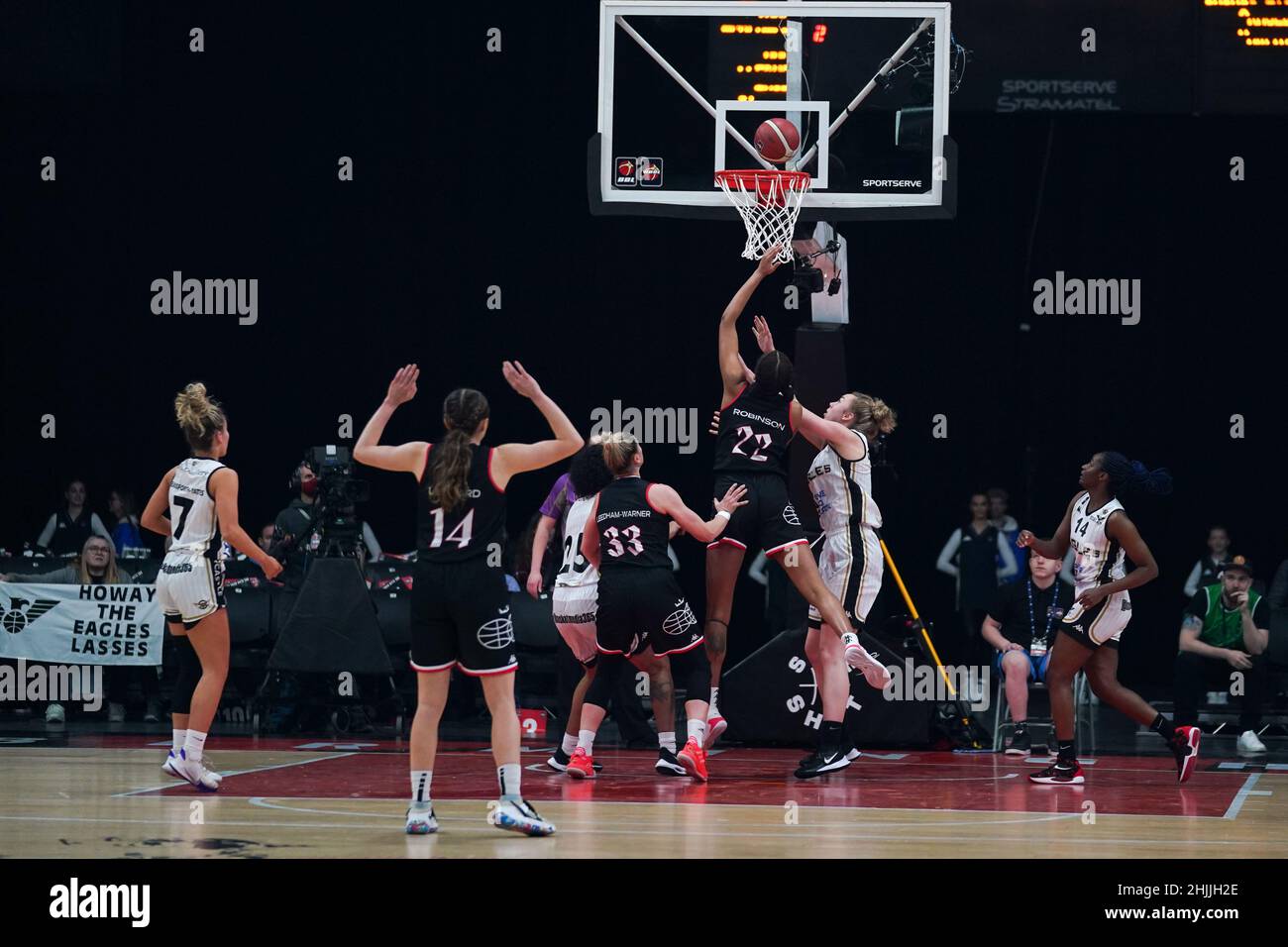 A general view of the action during the BBL Cup final at the Utilita ...