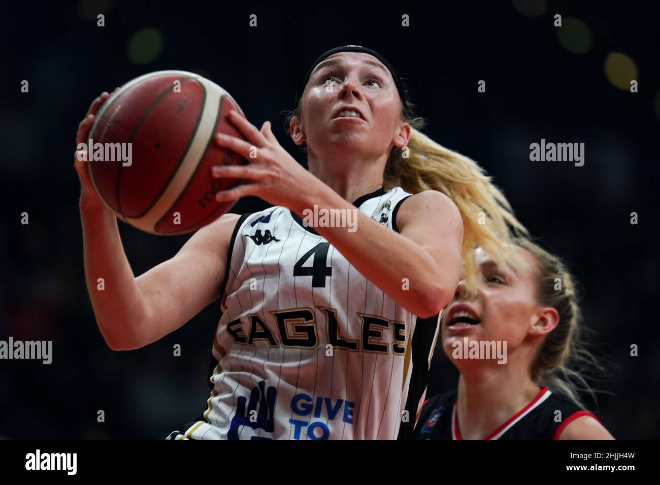 Newcastle Eagles' Maddy McVicar in action during the BBL Cup final at ...