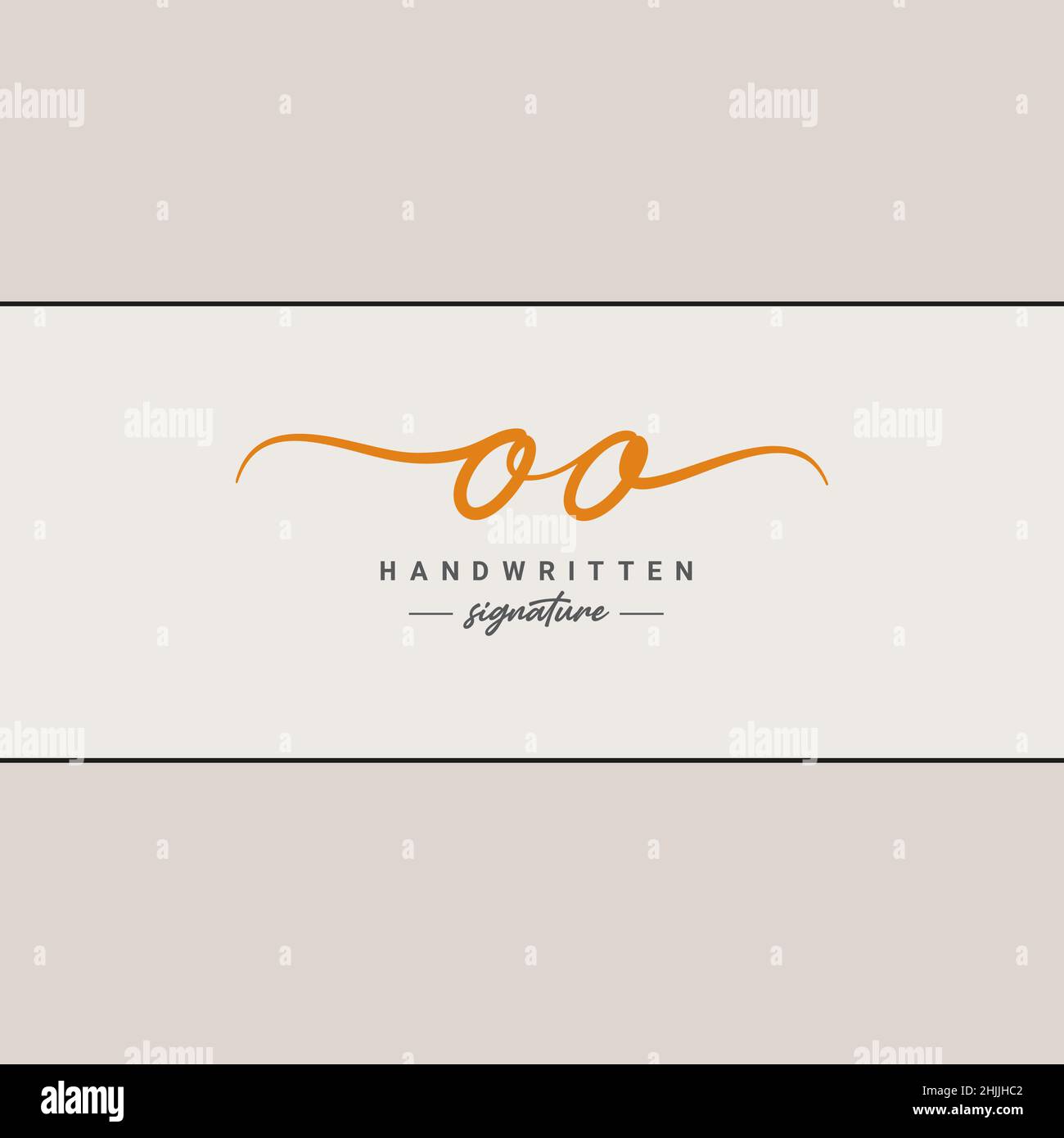 Initial Letter OO Logo - Hand Drawn Signature Style Logo - Simple ...