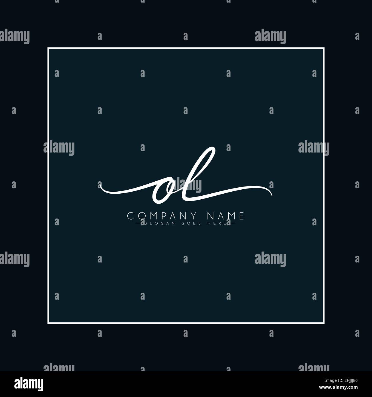 Initial Letter OL Logo - Handwritten Signature Logo - Simple Vector ...