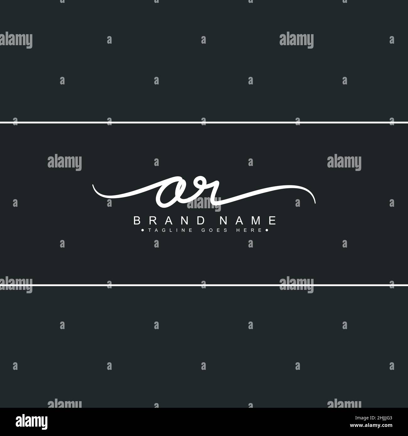 Initial Letter OR Logo - Hand Drawn Signature Style Logo - Simple ...