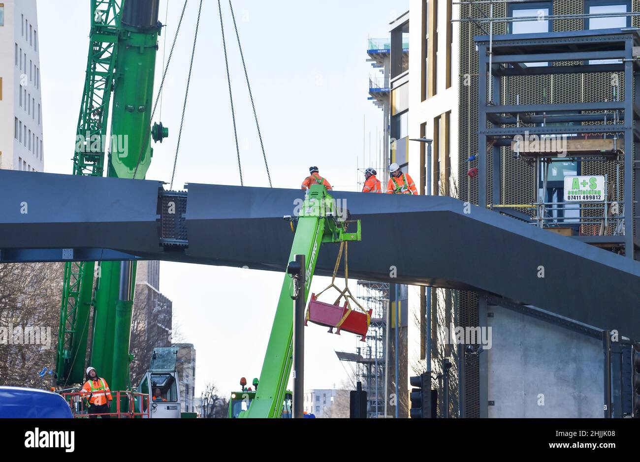 Brighton UK 30th January 2022 - Construction of the University of ...
