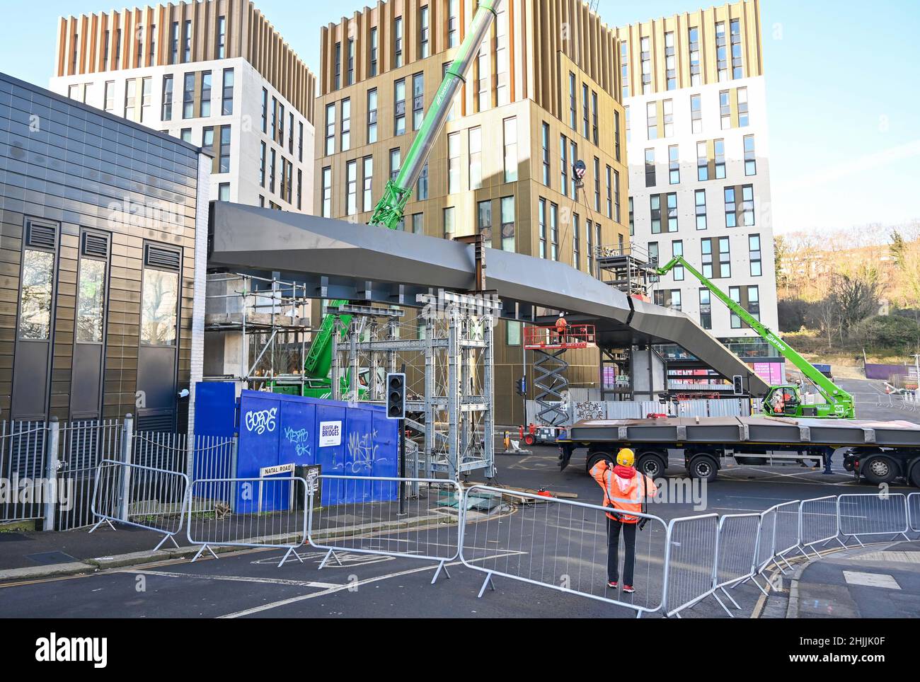 Brighton UK 30th January 2022 - Construction of the University of ...