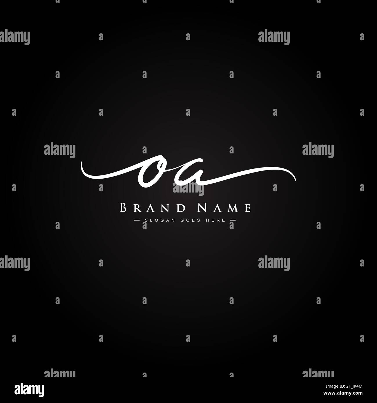 Initial Letter OA Logo - Hand Drawn Signature Style Logo - Simple ...