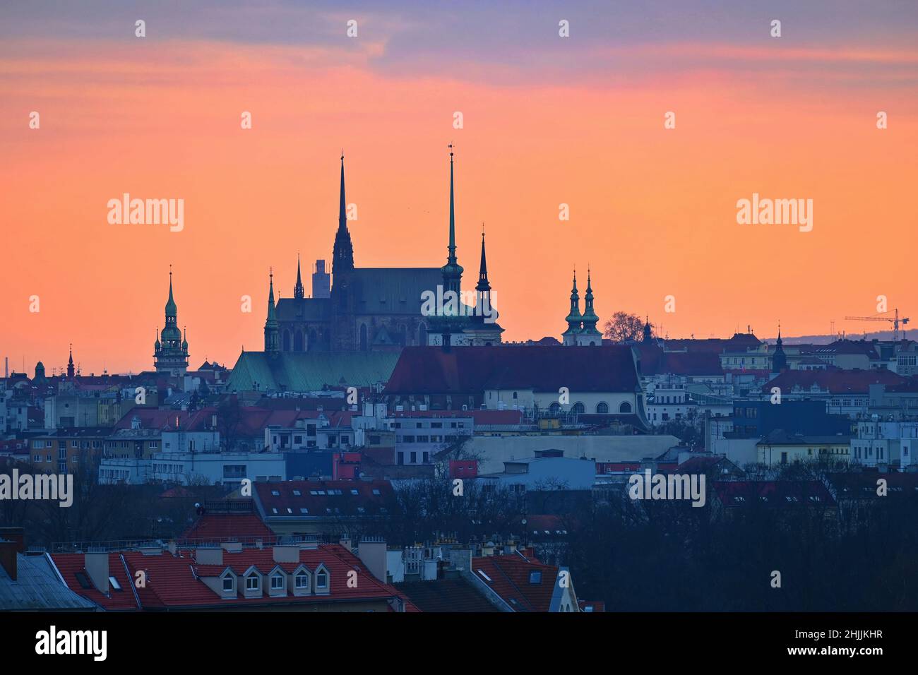Brno city in the Czech Republic. Europe.Petrov - Cathedral of Saints ...
