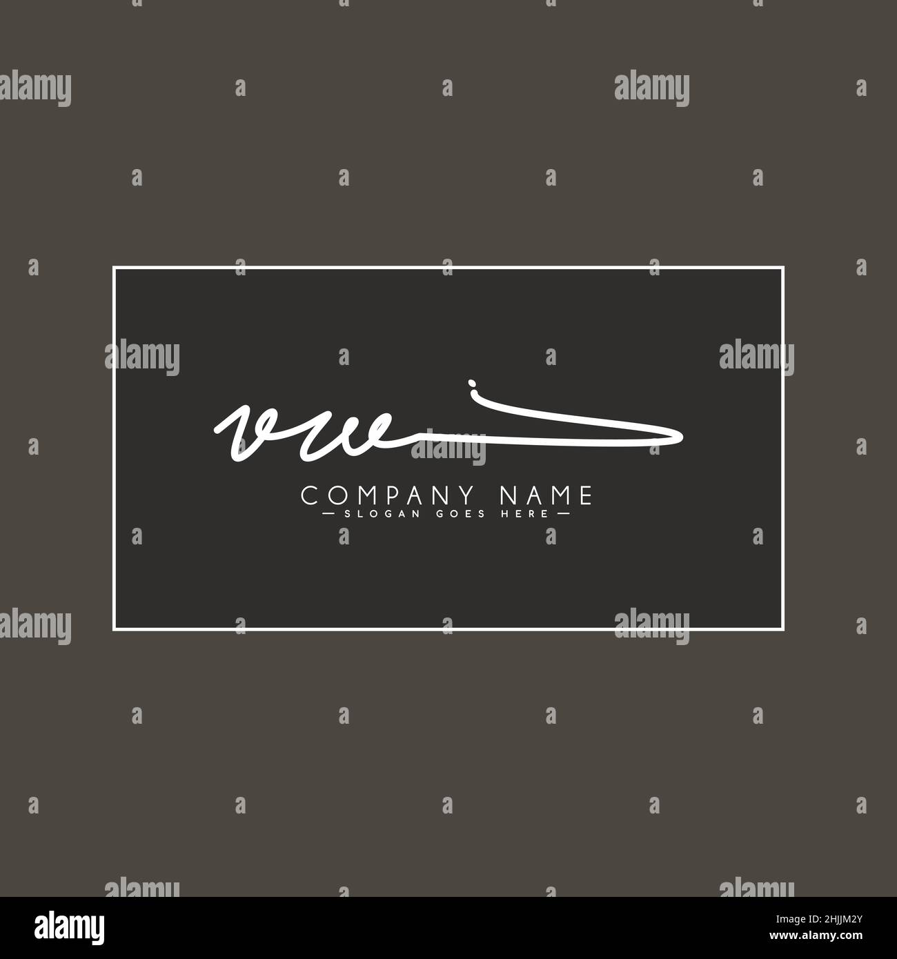 Initial Letter VW Logo - Handwritten Signature Style Logo - Simple ...
