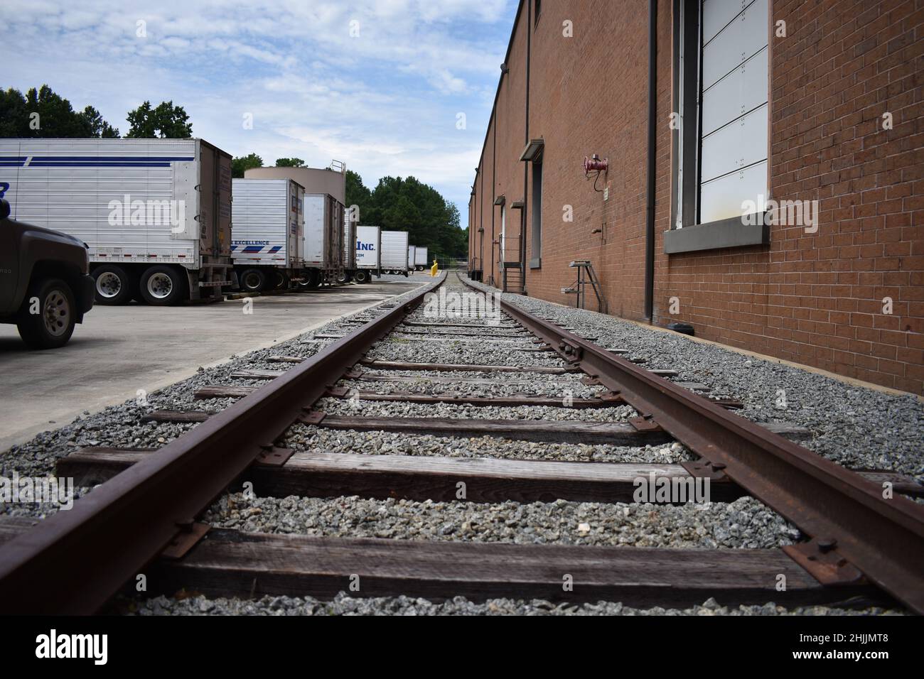 Shot from the bottom of a railroad Stock Photo - Alamy
