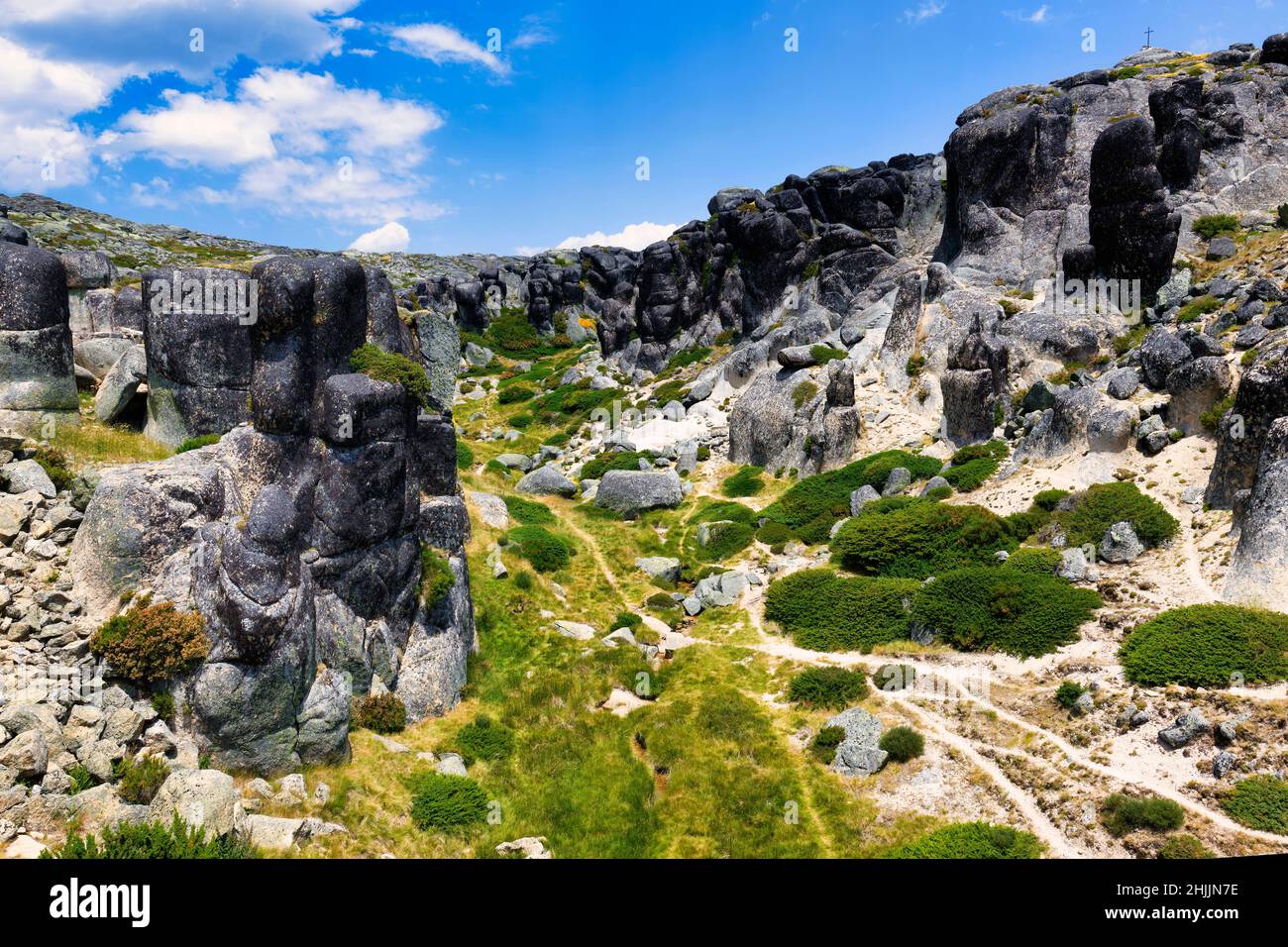 Rock formation, Geosite Covao do Boi, Serra da Estrela, Portugal Stock ...