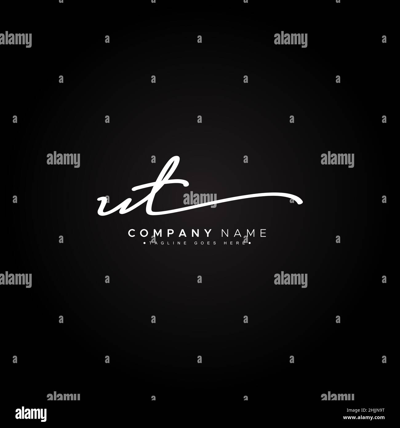 Initial Letter UT Logo - Handwritten Signature Logo - Simple Vector ...