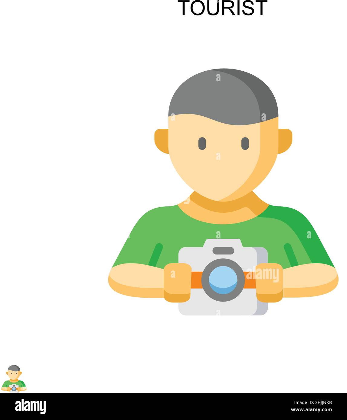 Tourist Simple vector icon. Illustration symbol design template for web ...
