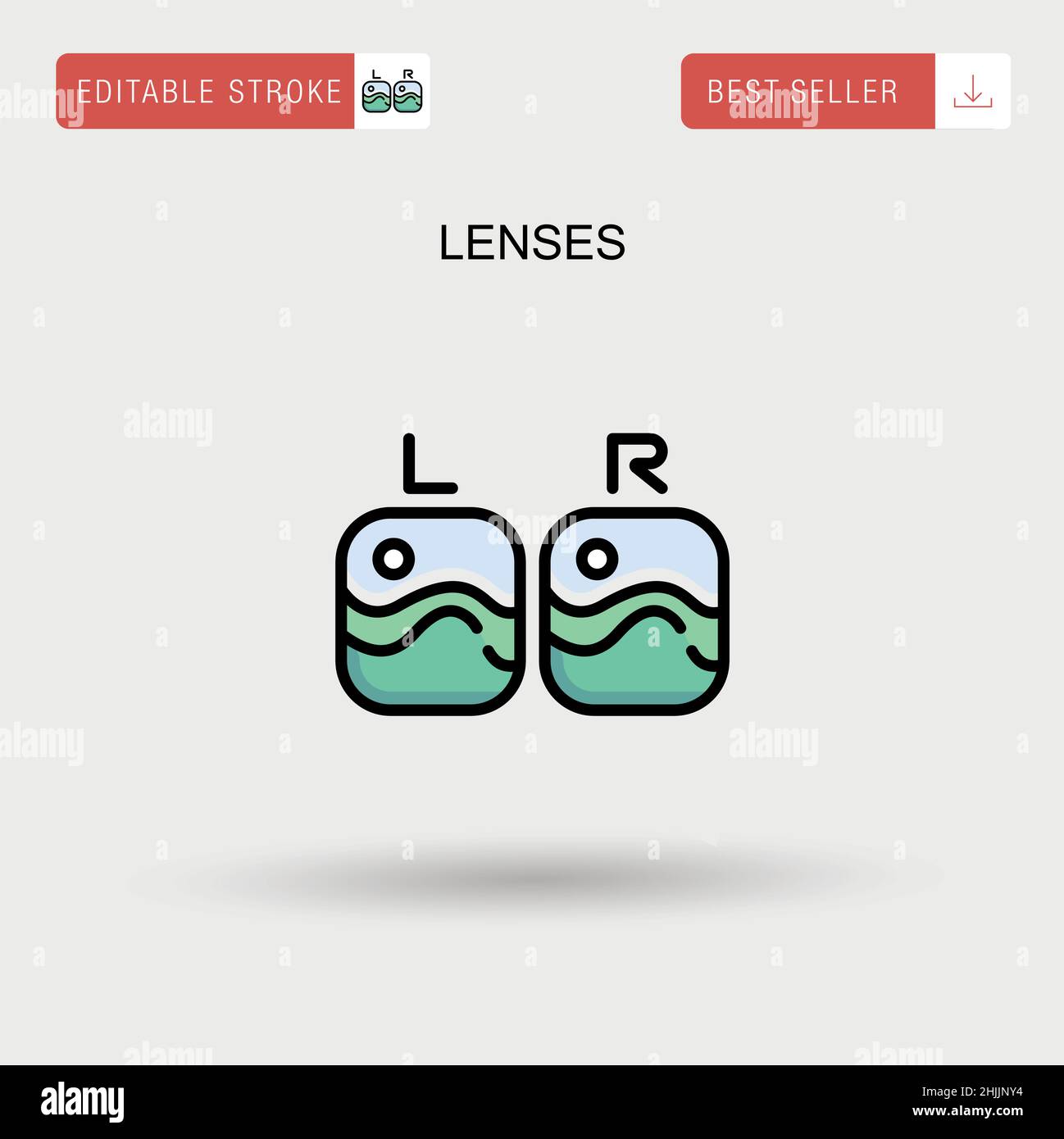 Lenses Simple vector icon Stock Vector Image & Art - Alamy