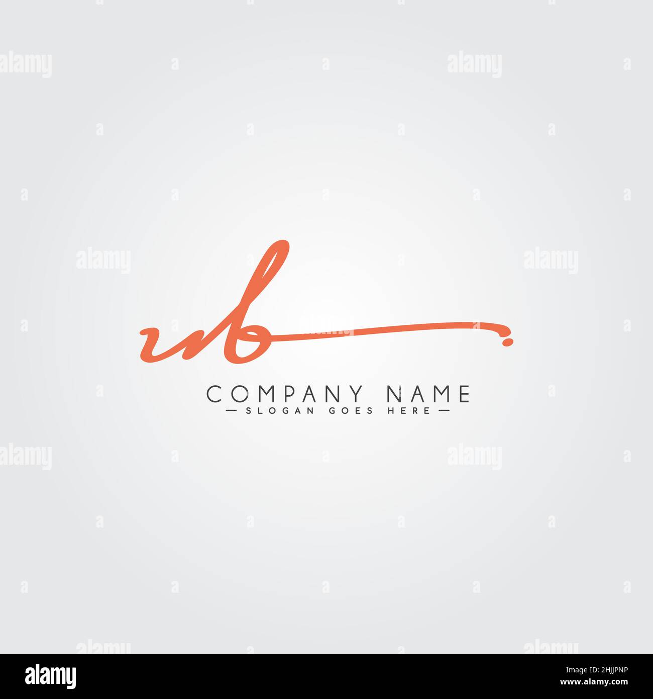 Initial Letter UB Logo - Handwritten Signature Style Logo - Simple Vector Logo in Signature ...