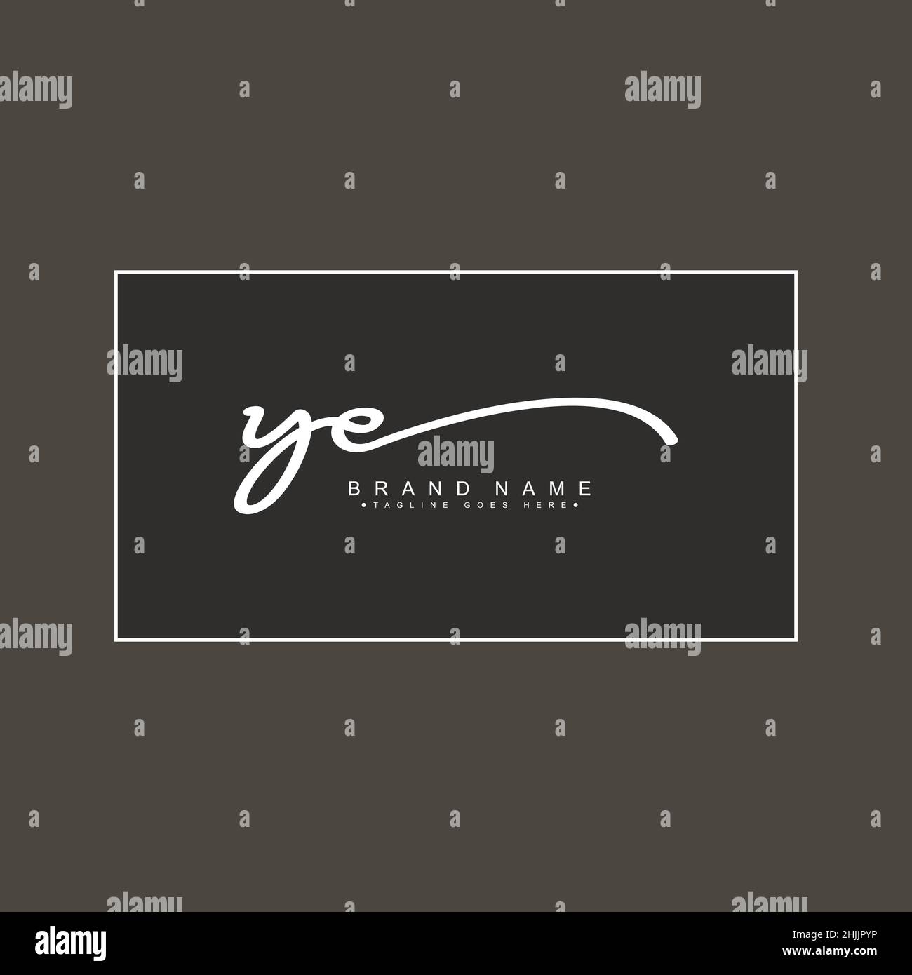 Initial Letter YE Logo - Hand Drawn Signature Logo - Simple Vector Logo ...