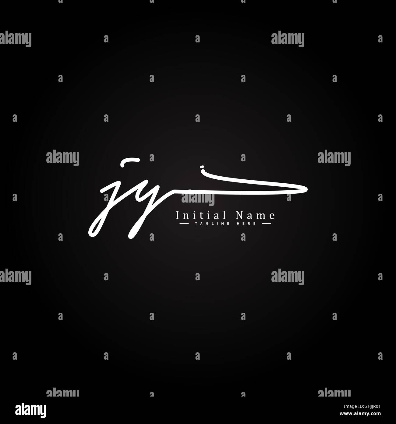 Initial Letter JY Logo - Hand Drawn Signature Logo - Simple Vector Logo ...