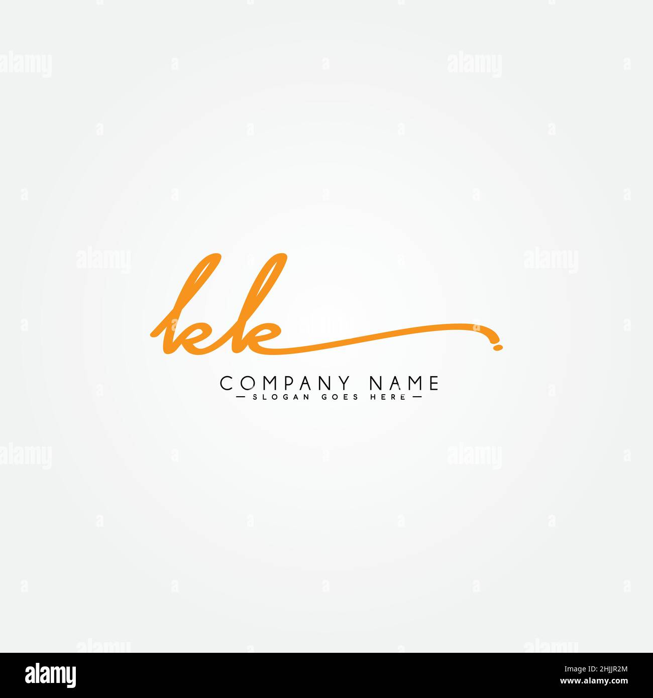 Initial Letter KK Logo - Hand Drawn Signature Style Logo - Simple ...