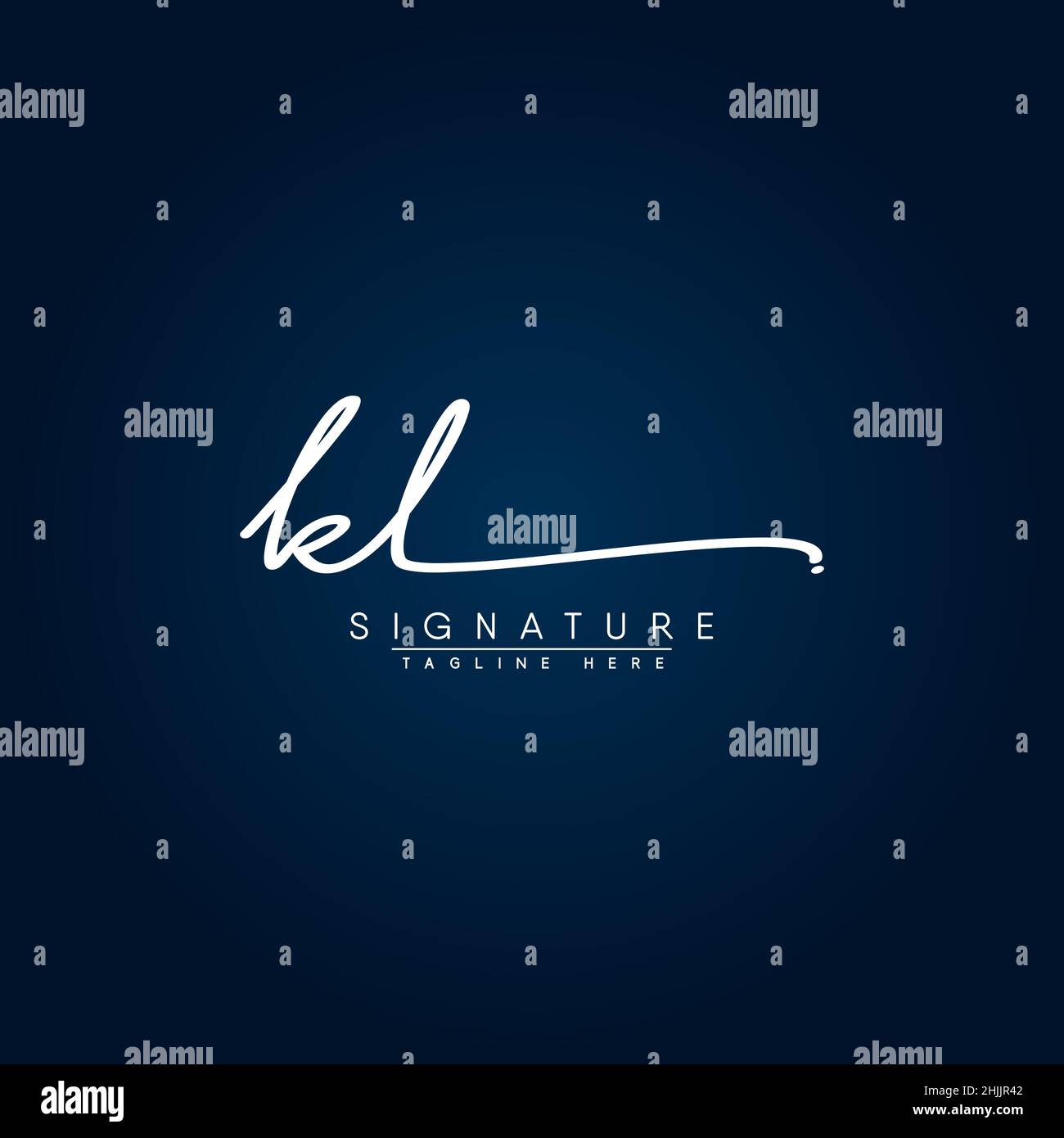 Initial Letter KL Logo - Handwritten Signature Logo - Simple Vector ...