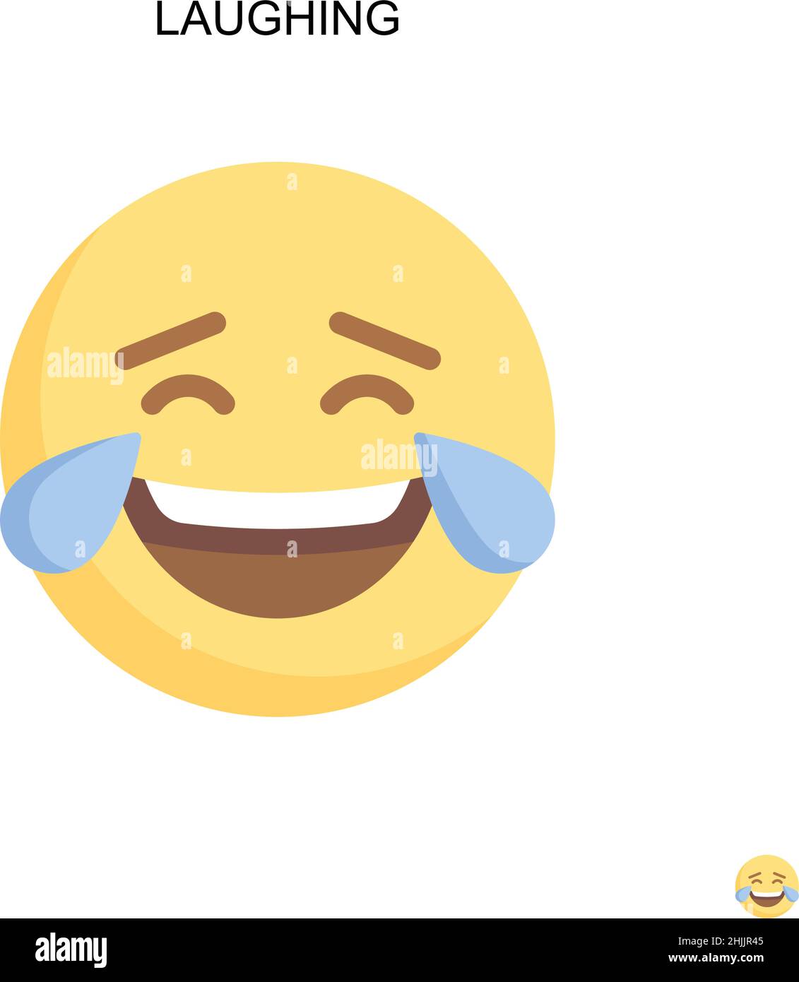 Laughing Simple vector icon. Illustration symbol design template for ...