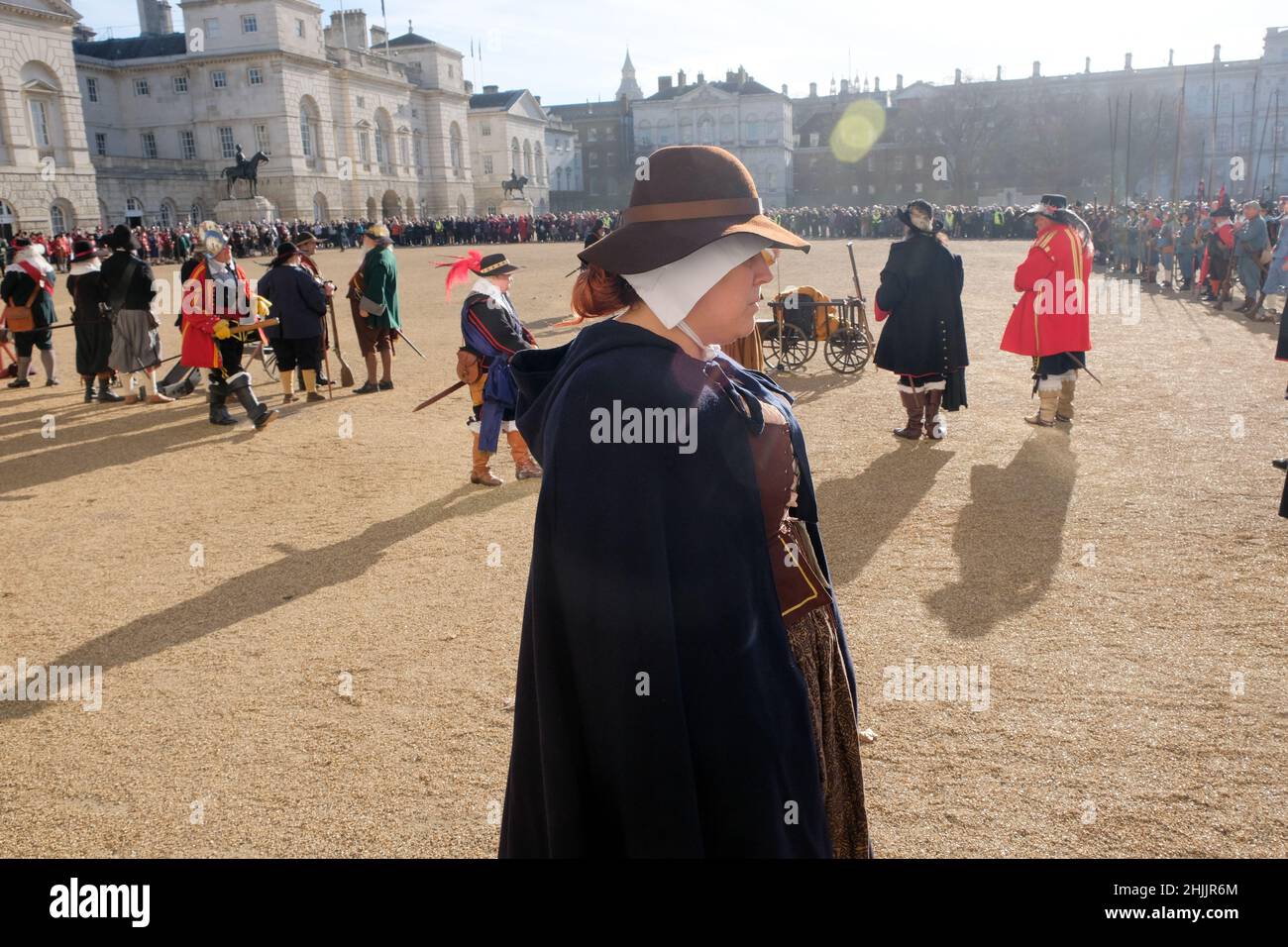 London, UK. 30th Jan 2022. Members of the English Civil War Society ...