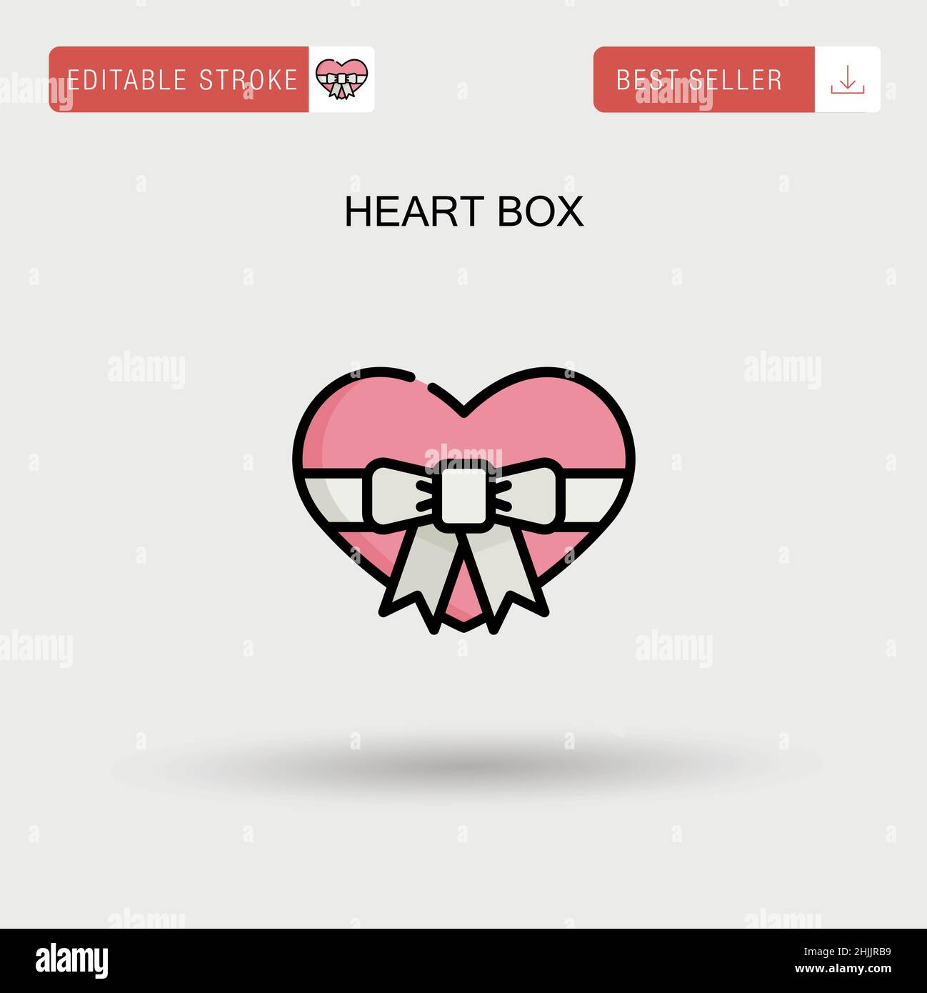 Heart gift box concept 3d Stock Vector Images - Alamy