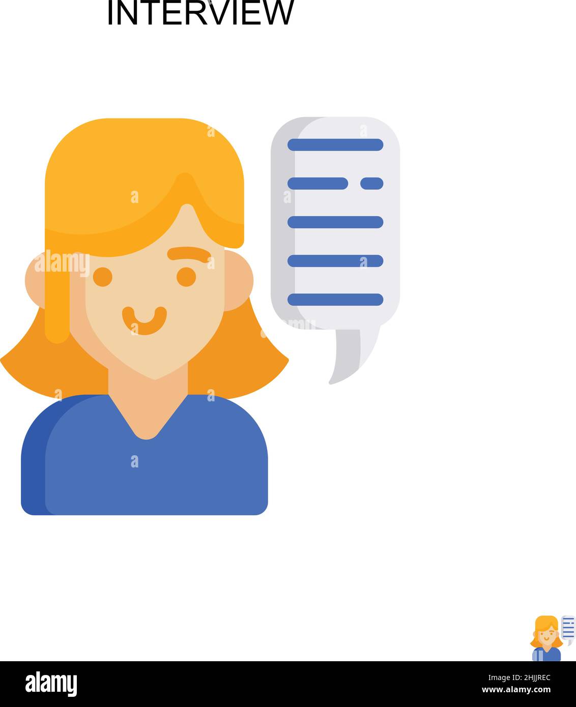 Interview Simple vector icon. Illustration symbol design template for ...