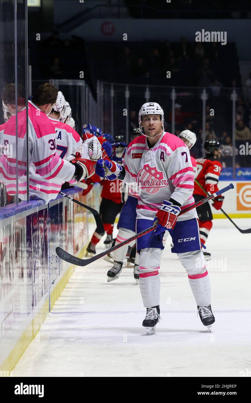 January 29, 2022: Rochester Americans defenseman Ethan Prow (7 ...