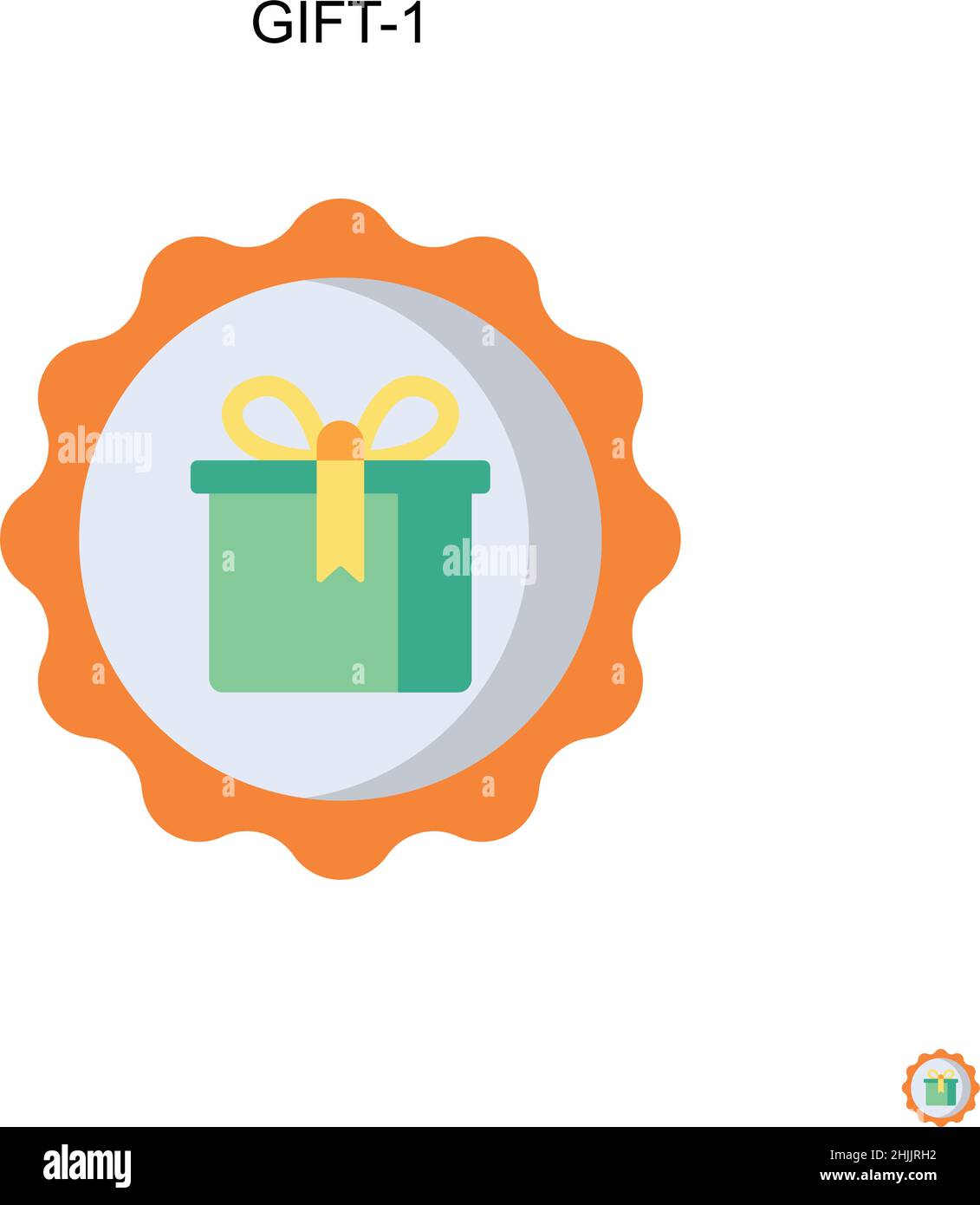 Gift-1 Simple vector icon. Illustration symbol design template for web ...