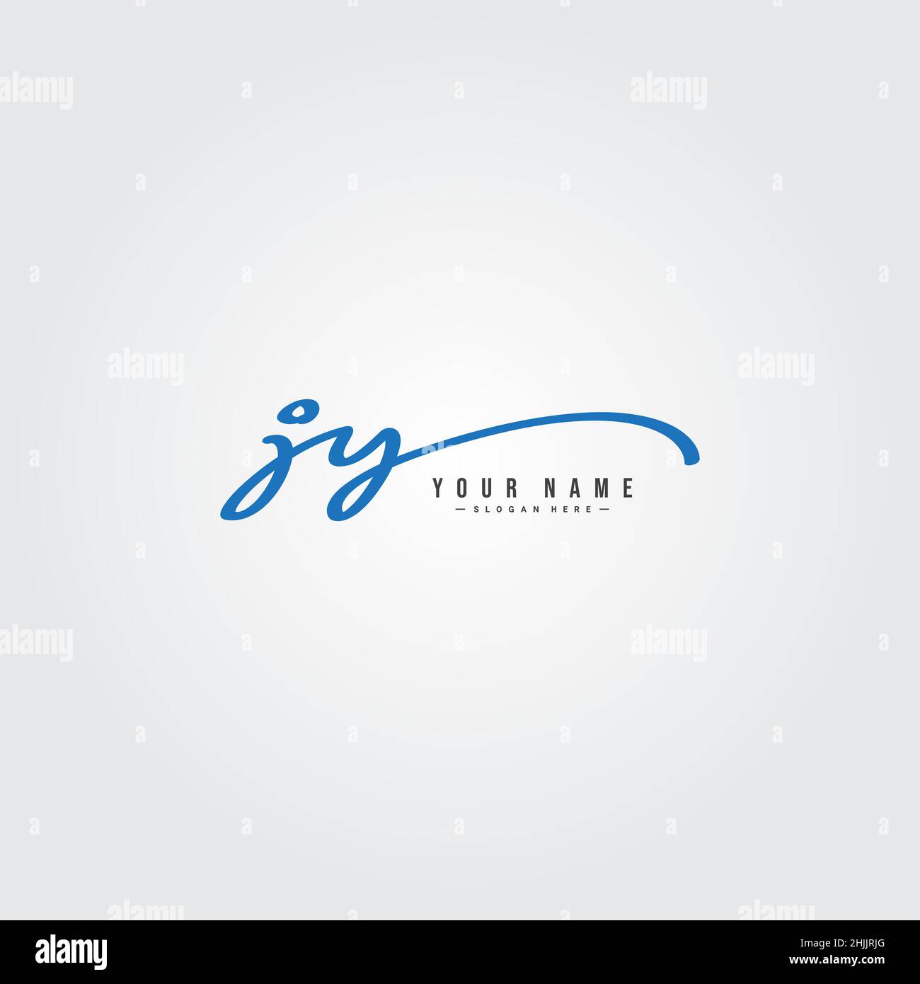 Initial Letter JY Logo - Hand Drawn Signature Logo - Simple Vector Logo ...