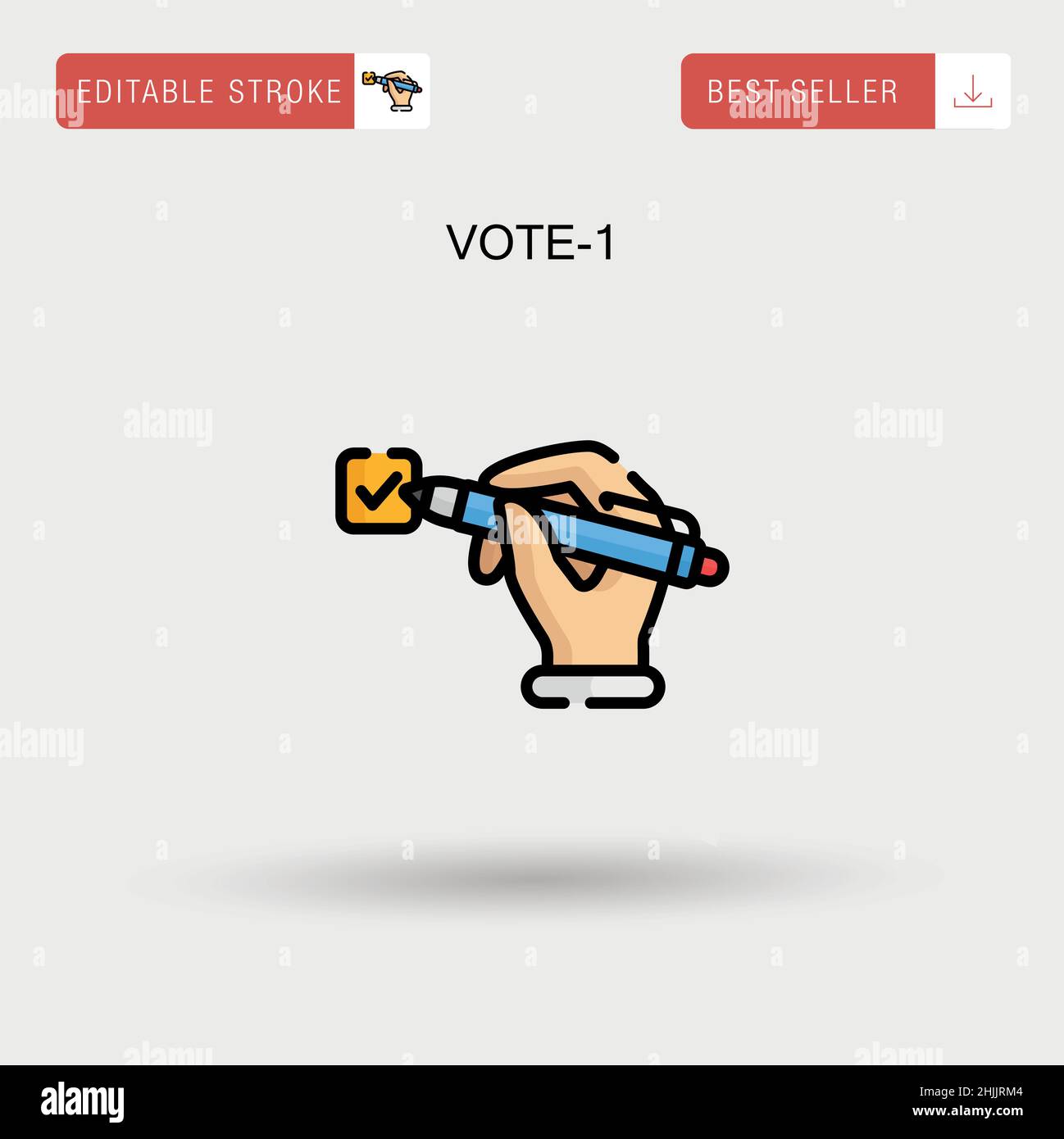 Vote-1 Simple vector icon Stock Vector Image & Art - Alamy