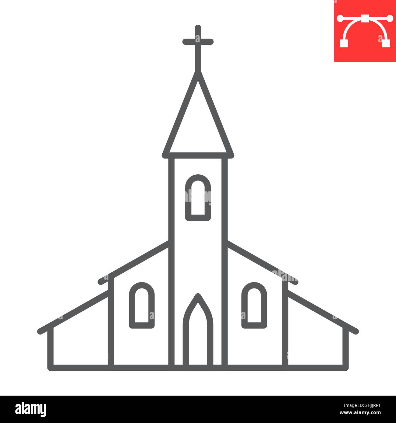 Church line icon, god and christianity, church vector icon, vector ...