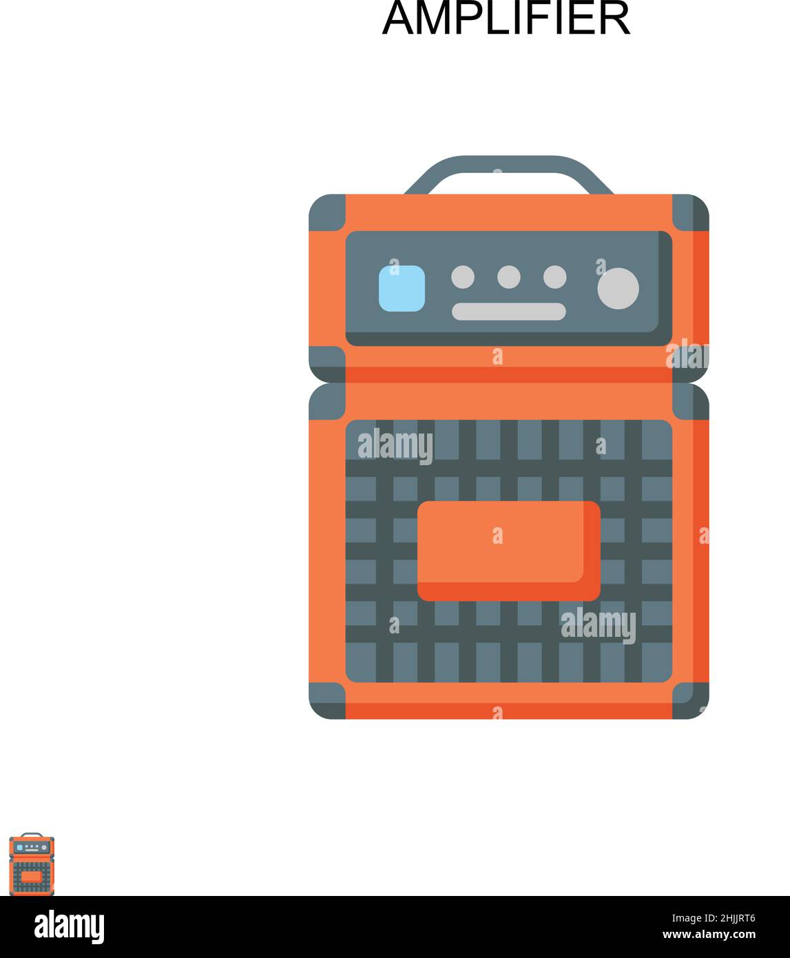 Amplifier Simple vector icon. Illustration symbol design template for ...