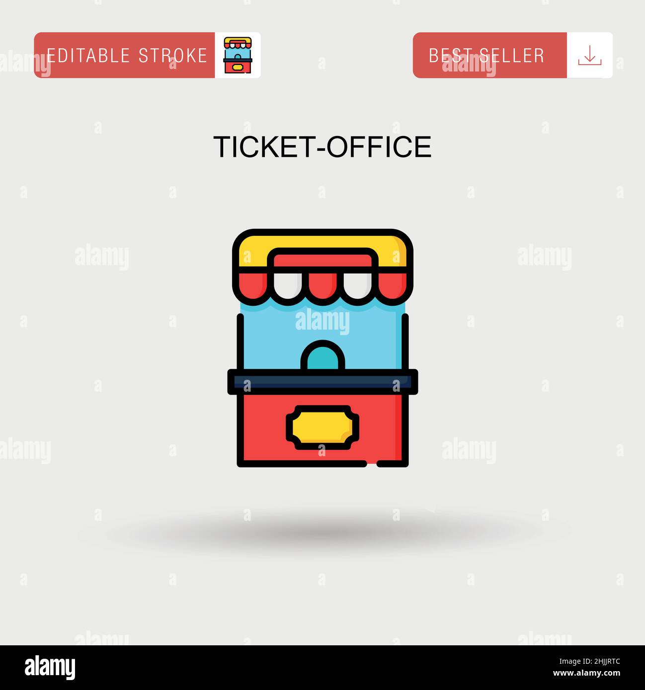 Ticket office window counter Stock Vector Images - Alamy