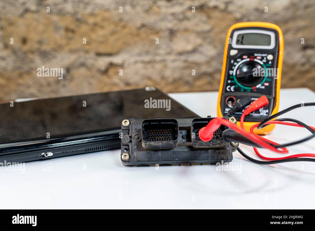 car ECU with test and pc for performance setting and power modification ...