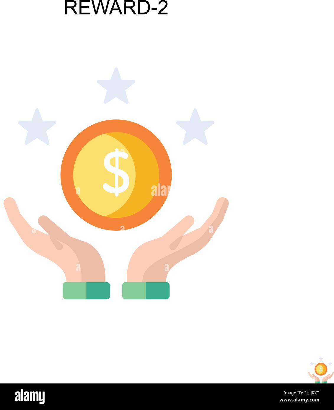 Reward-2 Simple vector icon. Illustration symbol design template for ...