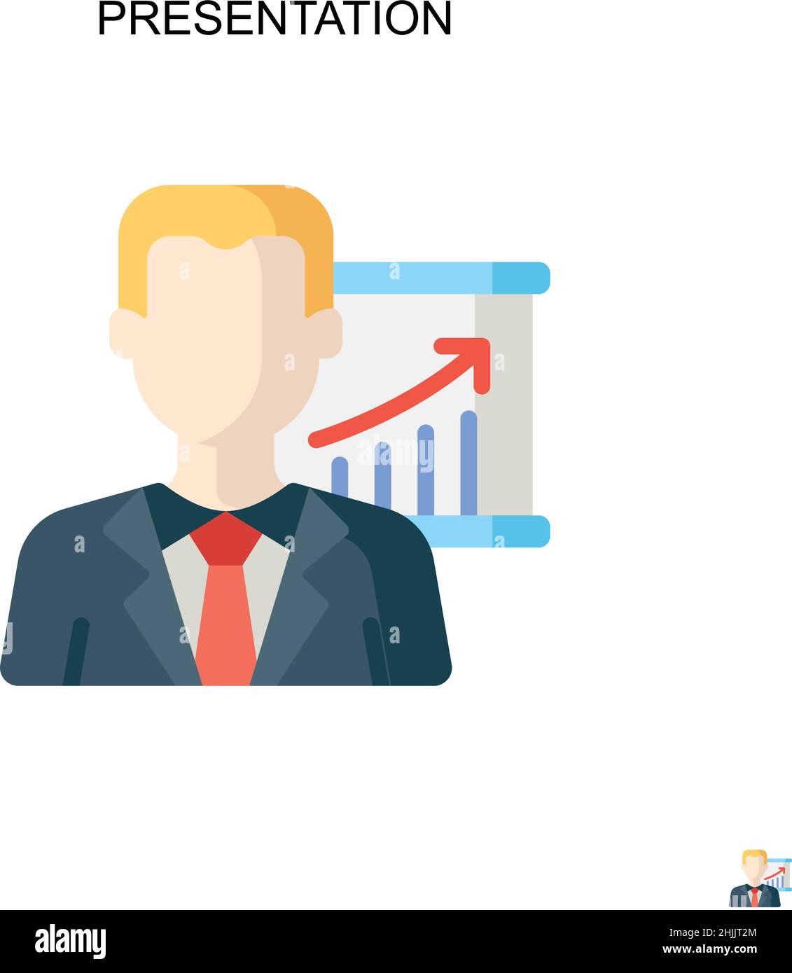 Presentation Simple vector icon. Illustration symbol design template ...