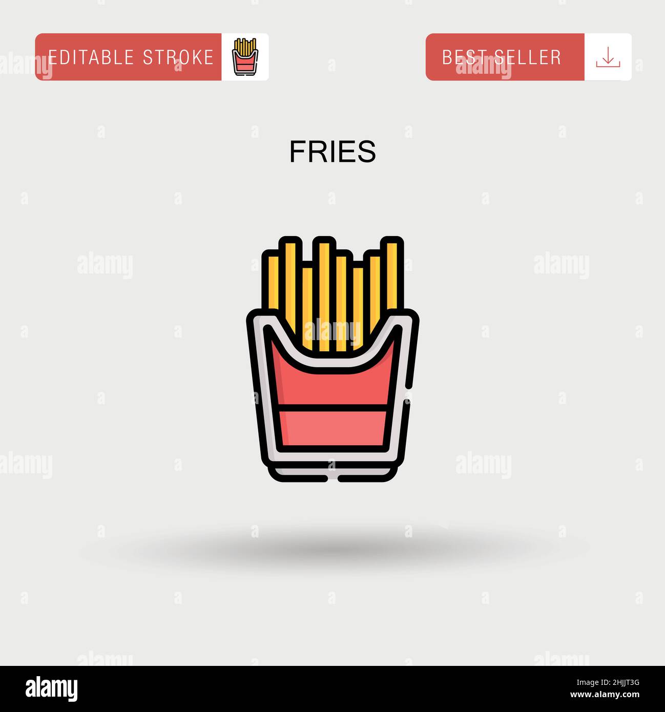 Fries Simple vector icon Stock Vector Image & Art - Alamy
