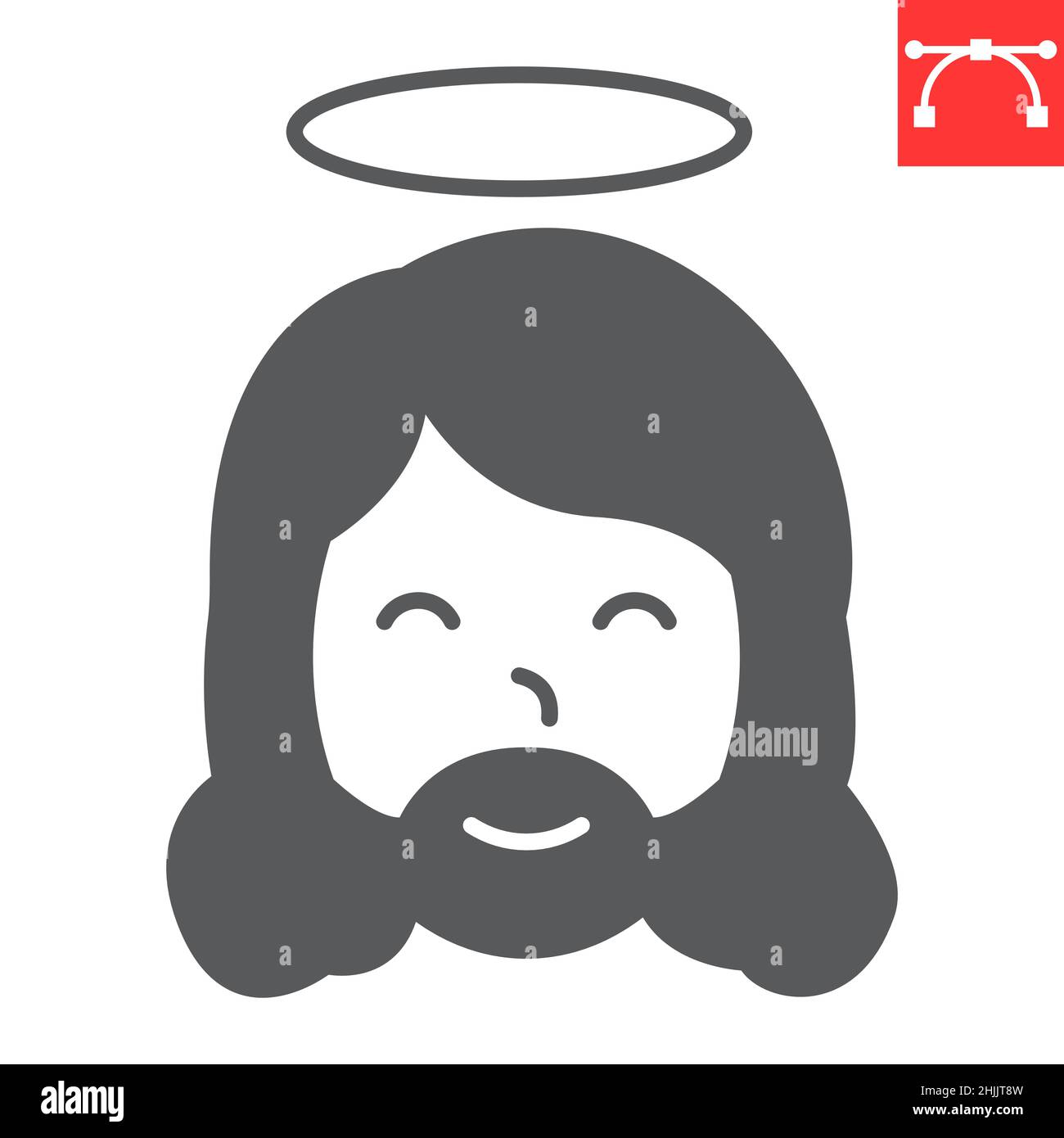 Jesus christ glyph icon, religious and easter, jesus vector icon ...