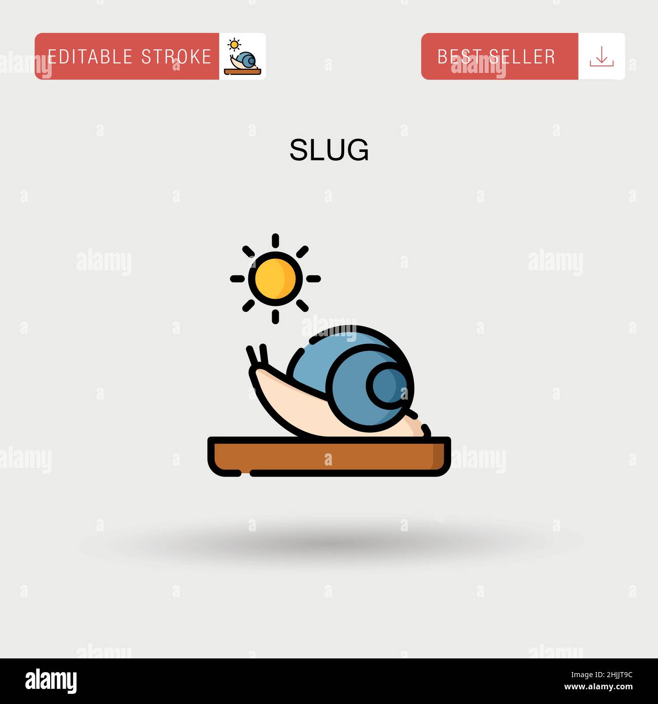 Slug Simple vector icon Stock Vector Image & Art - Alamy