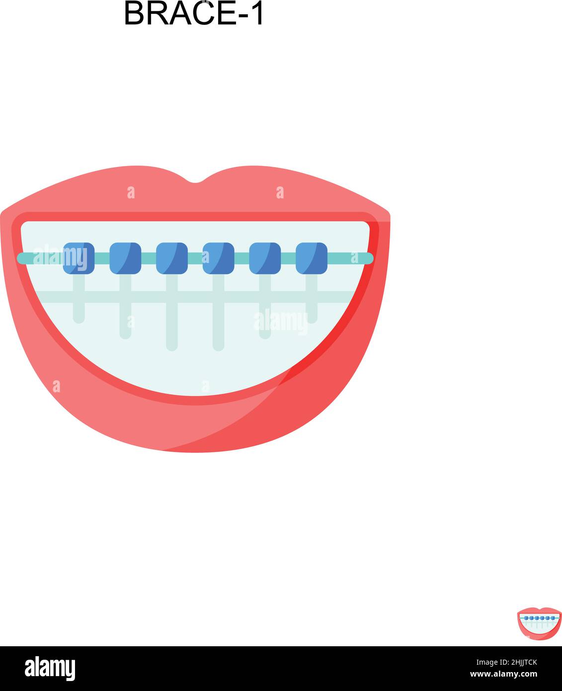 Brace-1 Simple vector icon. Illustration symbol design template for web ...