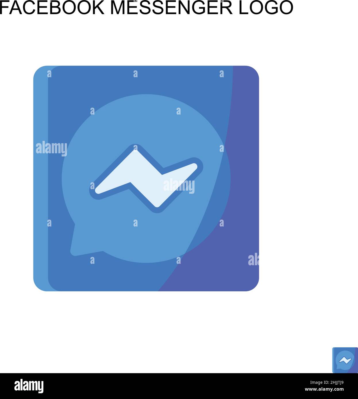 Facebook messenger logo Simple vector icon. Illustration symbol design ...