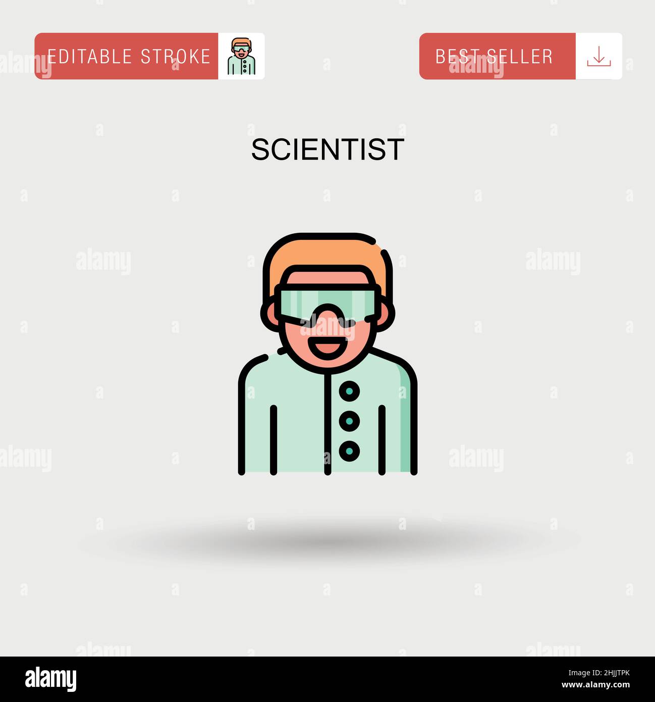 Male doctor microscope vector Stock Vector Images - Alamy