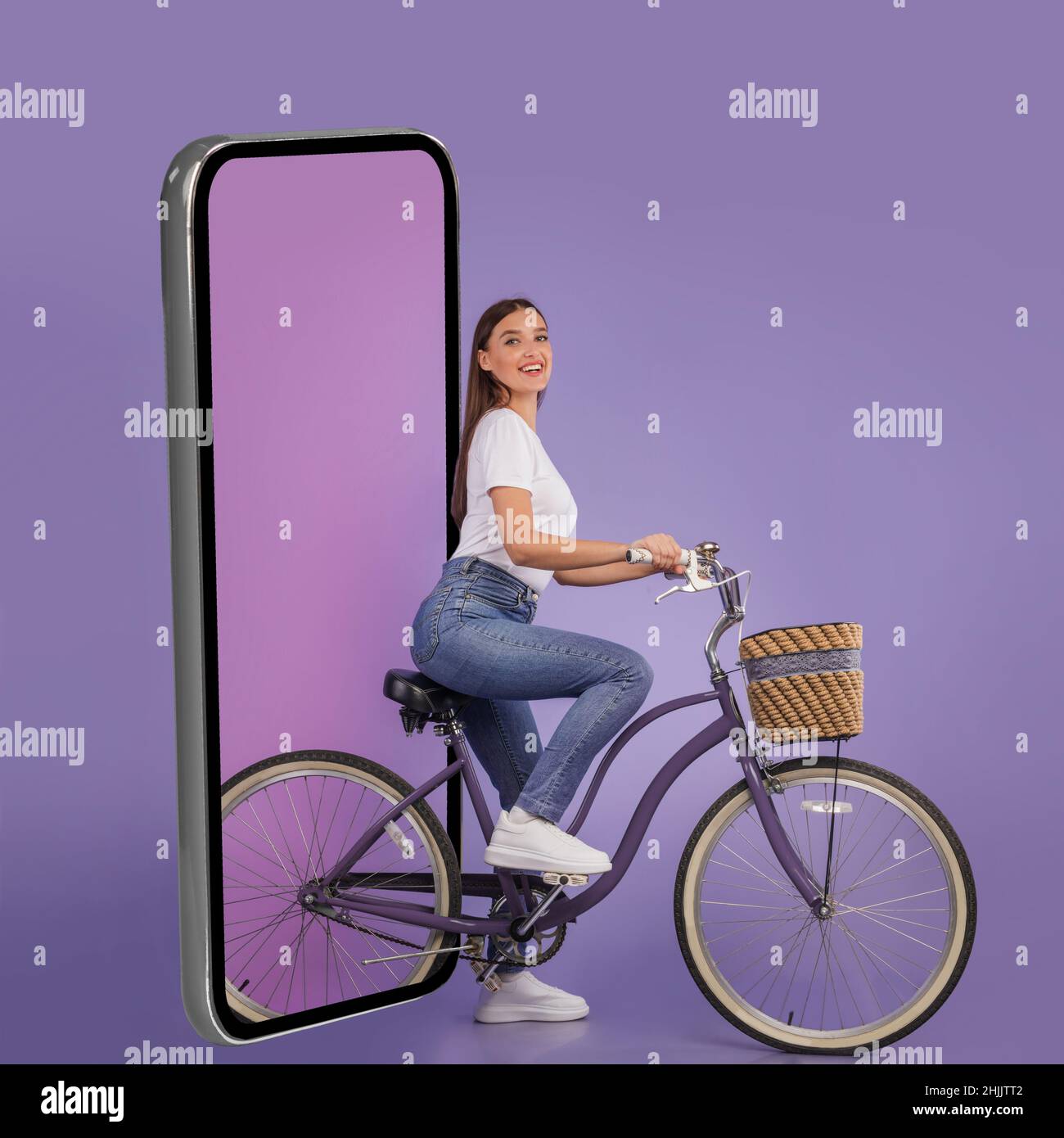 Lady bike rider hi-res stock photography and images - Alamy