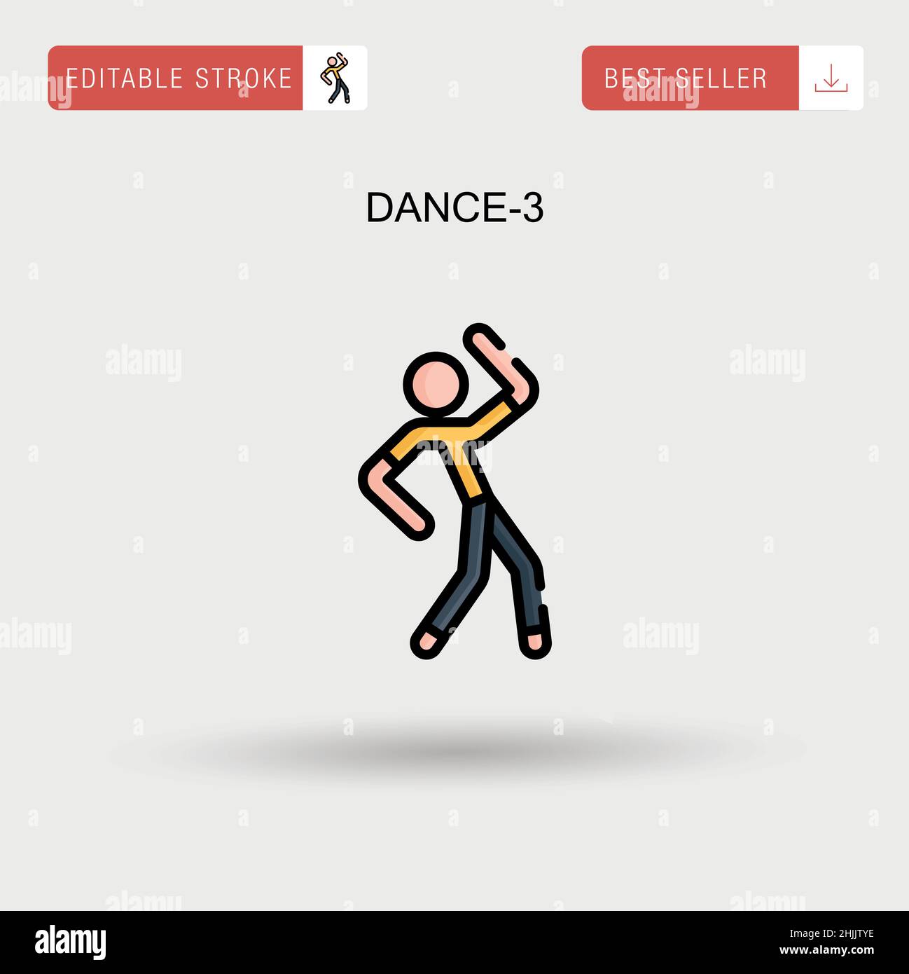 Dance-3 Simple vector icon Stock Vector Image & Art - Alamy