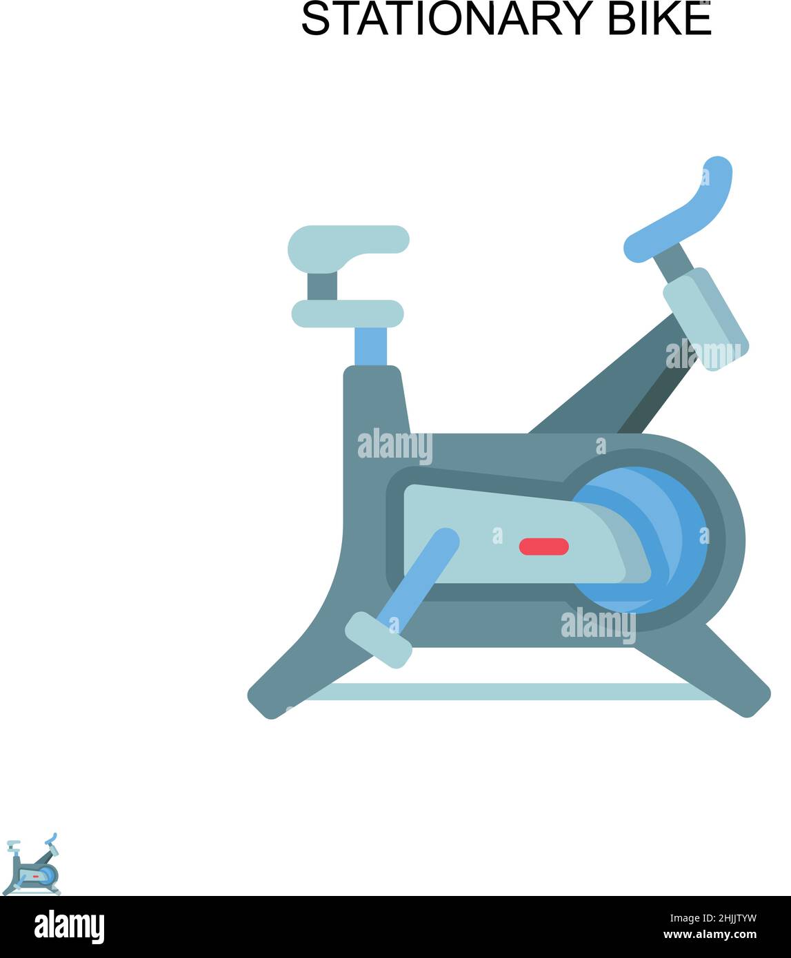 Stationary bike Simple vector icon. Illustration symbol design template ...