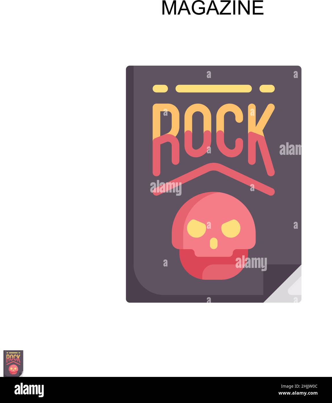 Magazine Simple vector icon. Illustration symbol design template for ...