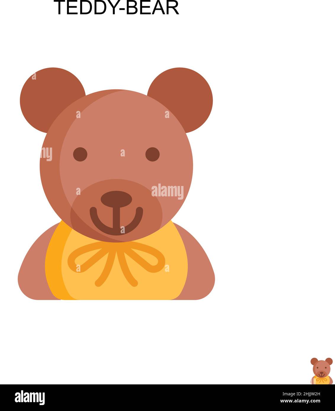 Teddy-bear Simple vector icon. Illustration symbol design template for ...