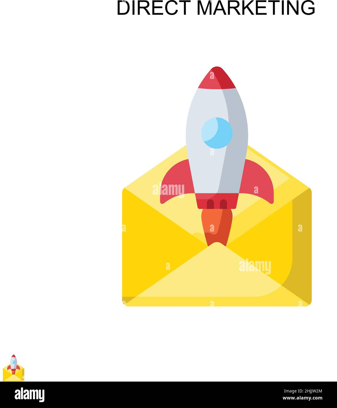 Direct marketing Simple vector icon. Illustration symbol design ...